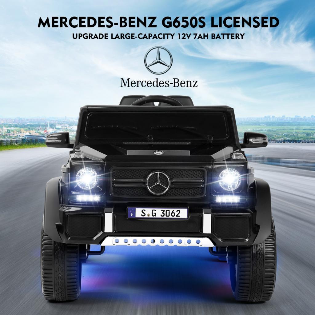 12V Kids Ride On Cars Lighted Toy Electric Car Licensed Mercedes-Benz ...